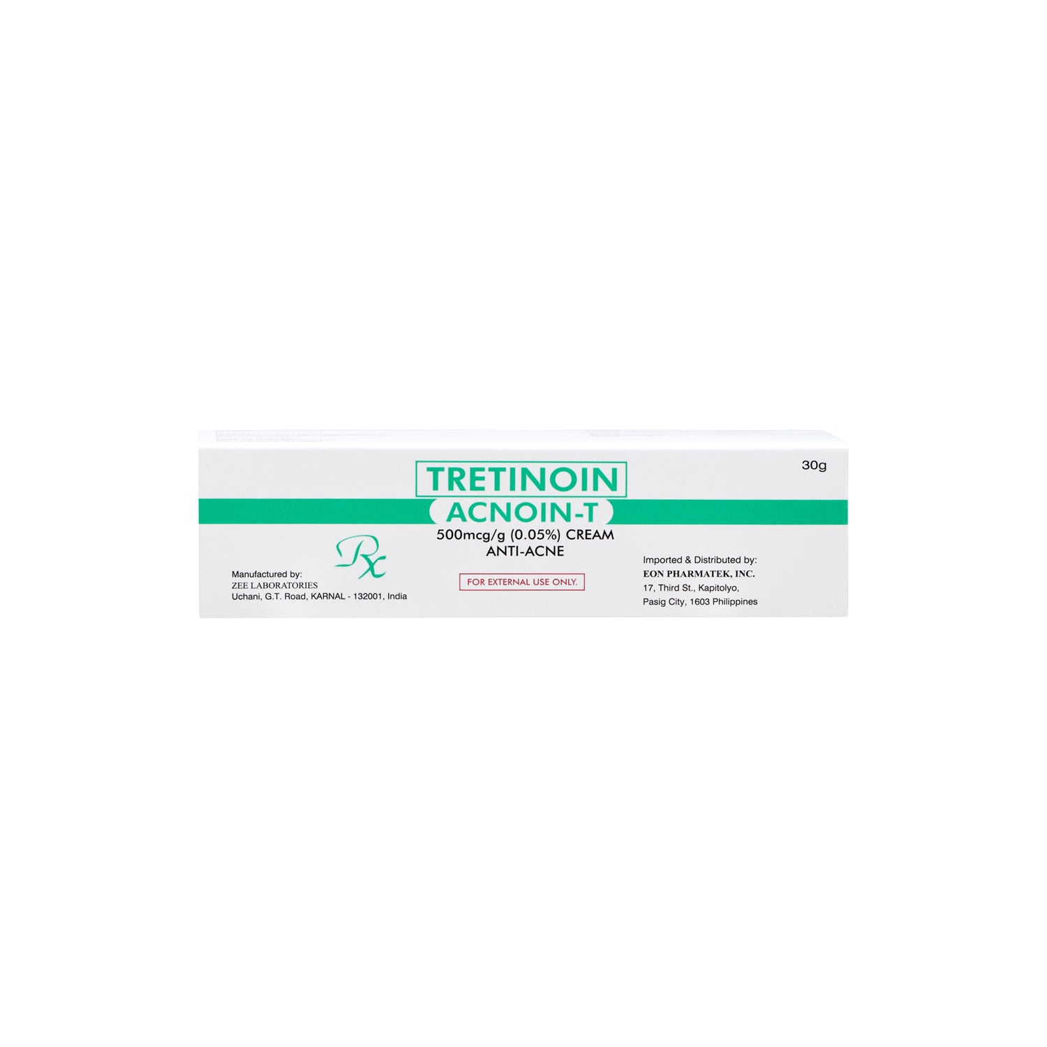 [Rx] ACNOIN-T Tretinoin 500mcg/g (0.05%) Cream 30g – DMD Skin Sciences
