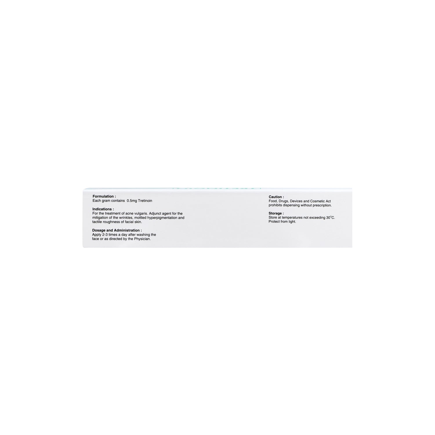 [Rx] ACNOIN-T Tretinoin 500mcg/g (0.05%) Cream 30g – DMD Skin Sciences