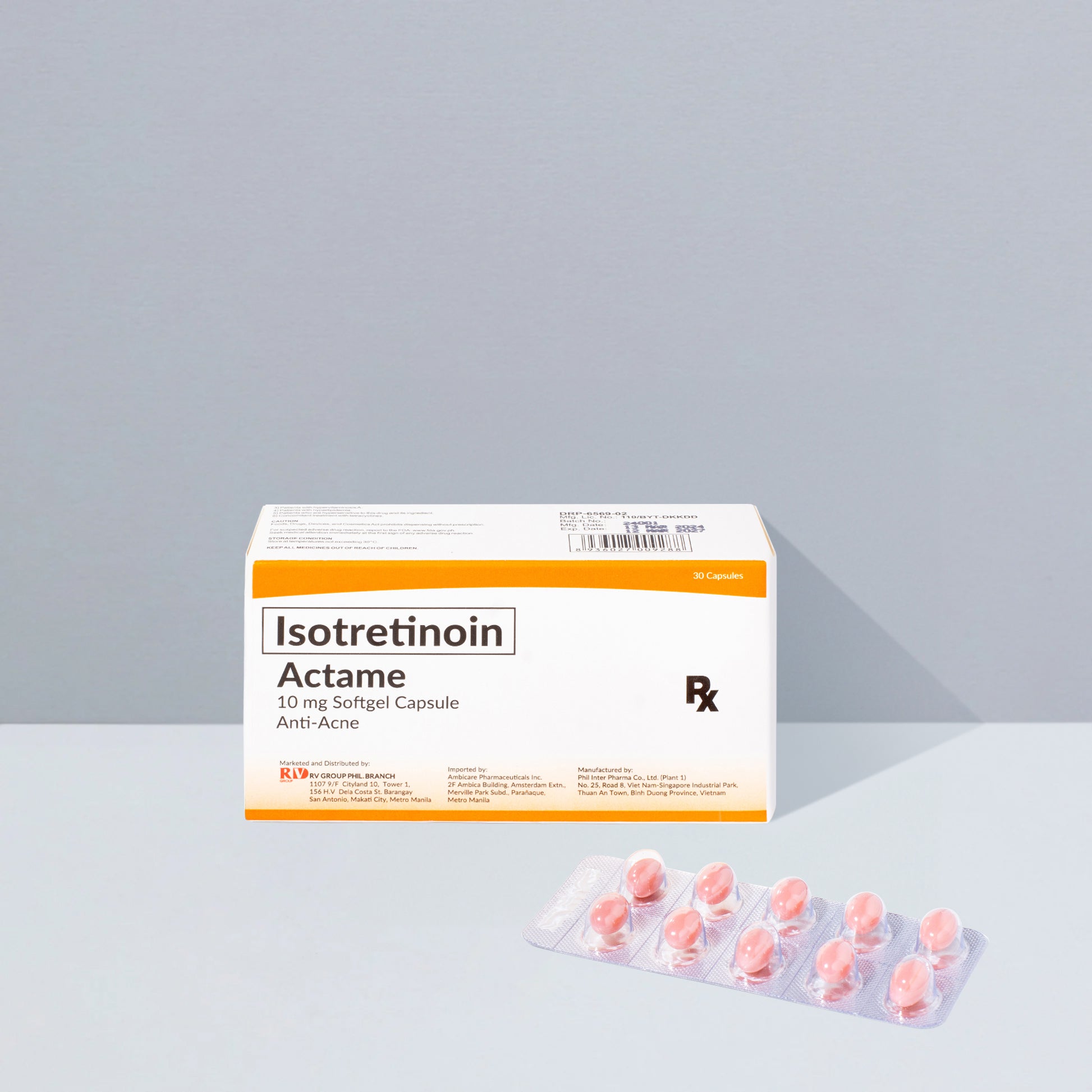 [Rx] ACTAME Isotretinoin 10mg (Box of 30s) – DMD Skin Sciences